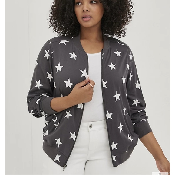 torrid | Jackets & Coats | Bomber Stretch Challis Stars | Poshmark